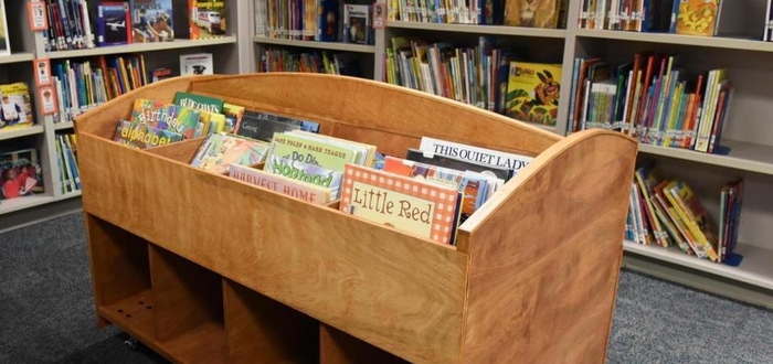 New bookcases added to Elementary Library by PTO | Norris School District